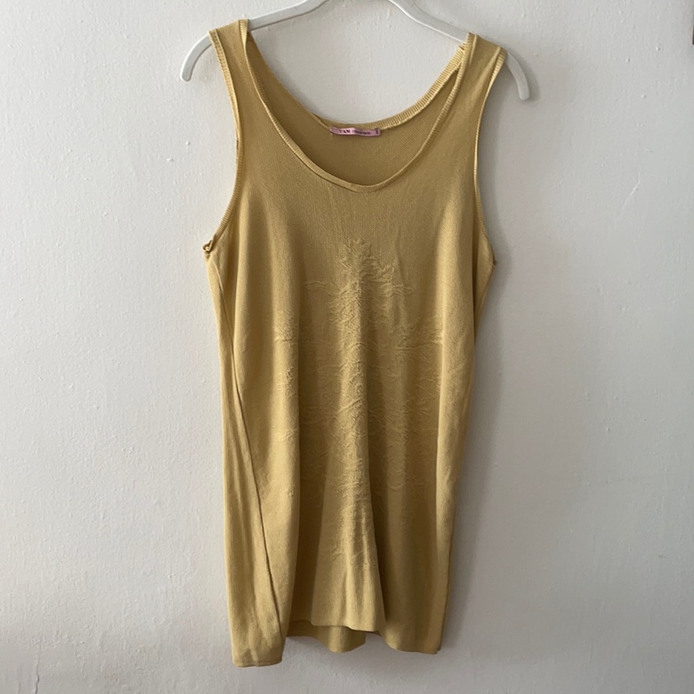 Tam Collection Yellow Tandem Made In Italy Top - Gem